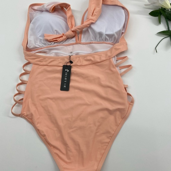 Tempt Me | Swim | Tempt Me Xlarge Plunge V Neck One Piece Haltersuits ...